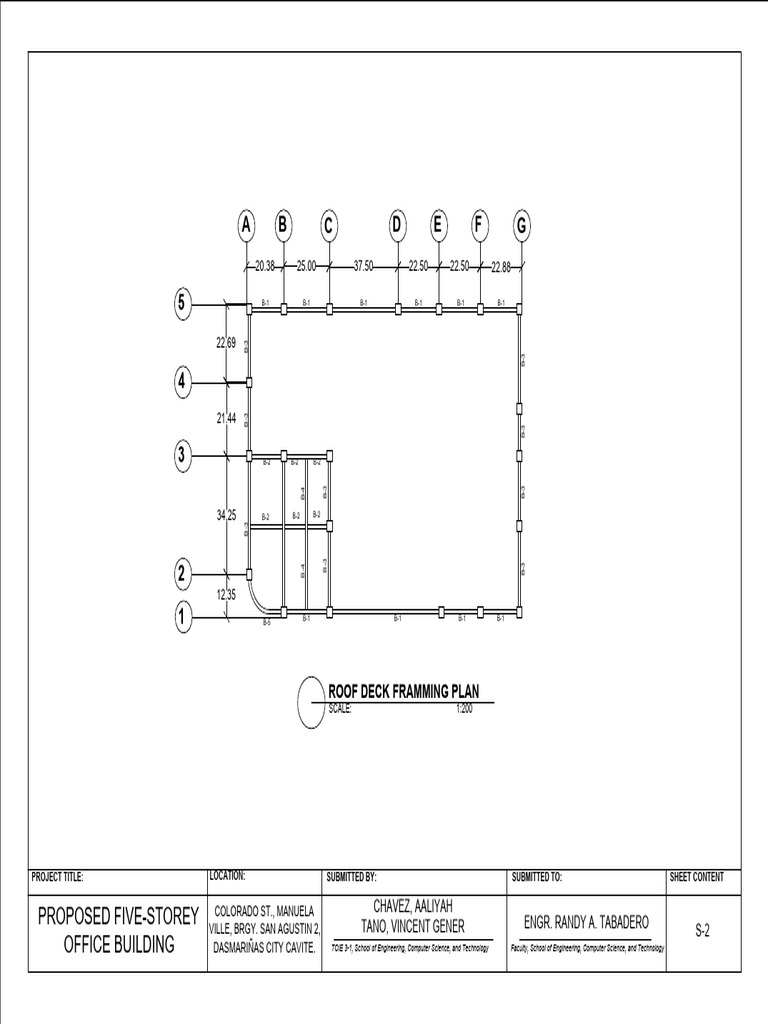 Chavez&tano - Roof Deck Framming | PDF