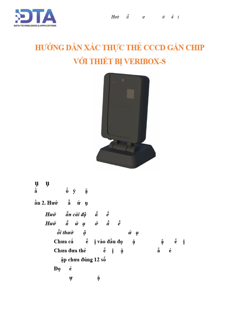 VeriBOX HuongDanXacThucCCCD v1.0.1 | PDF