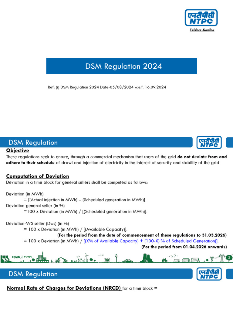 DSM Regulations 2024 Overview | PDF | Electrical Engineering ...