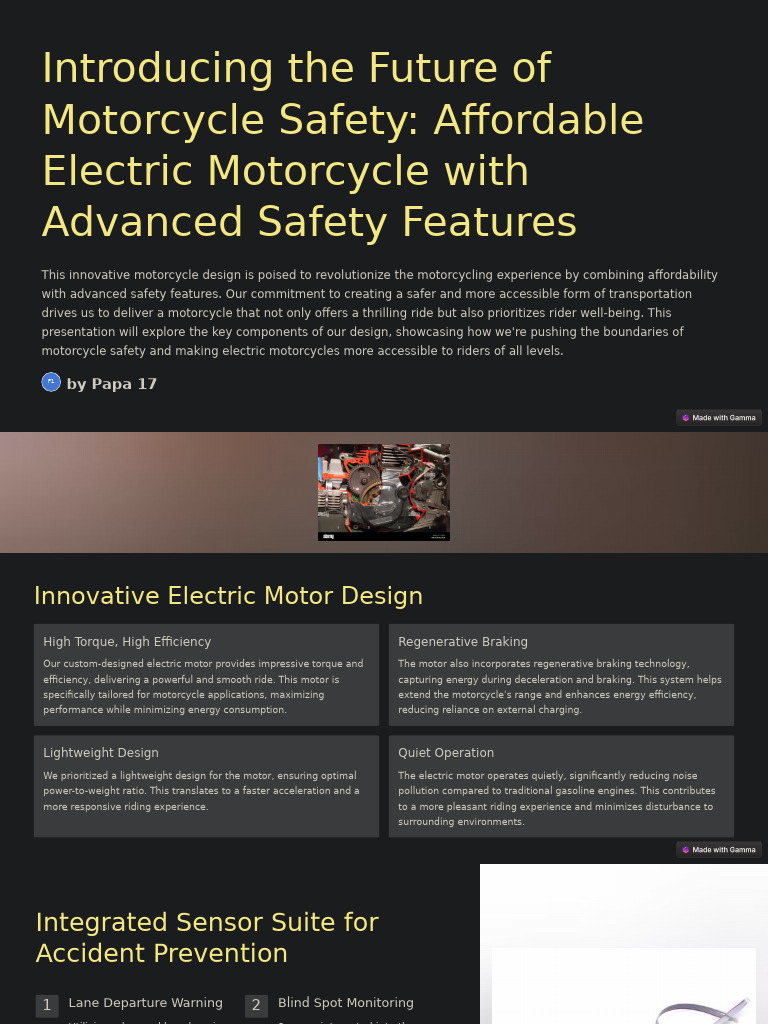 Affordable Electric Motorcycle Safety | PDF | Motorcycle | Engines