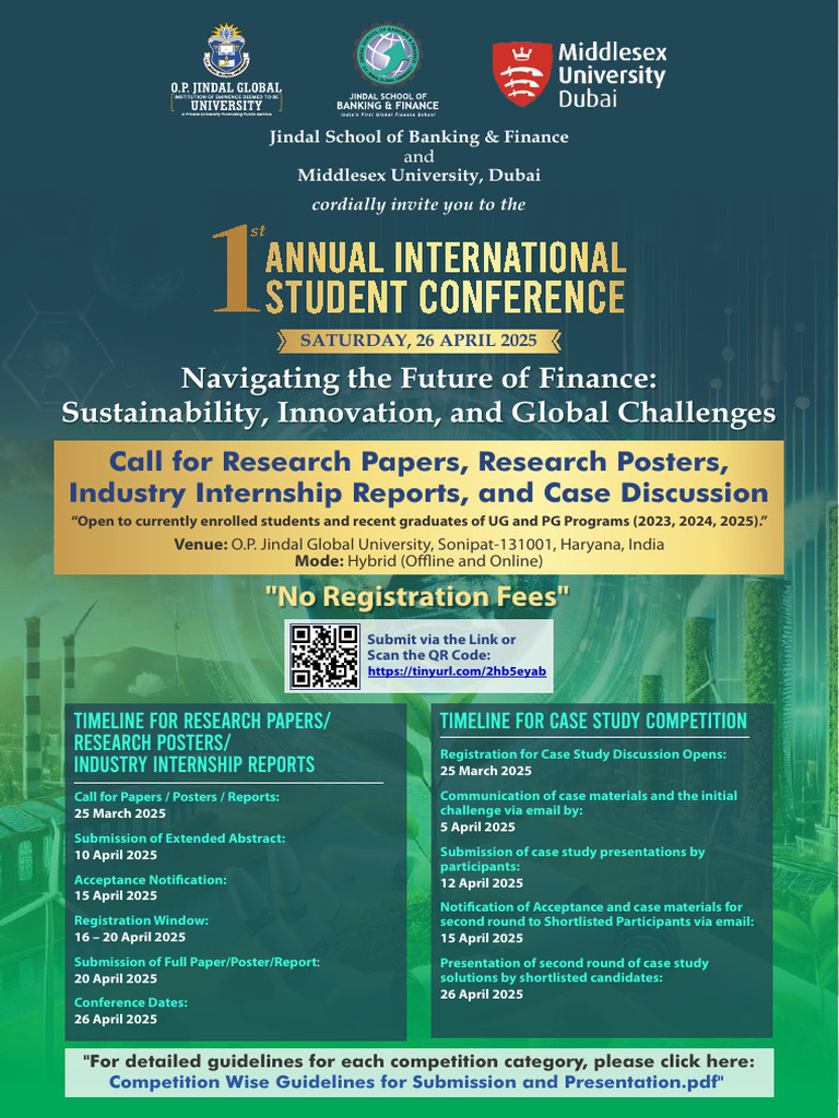 First Annual International Student Conference On 26 April 2025 | PDF ...