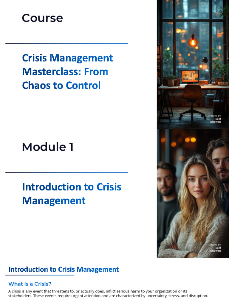 Crisis Management Masterclass | PDF | Crisis Management | Incident ...