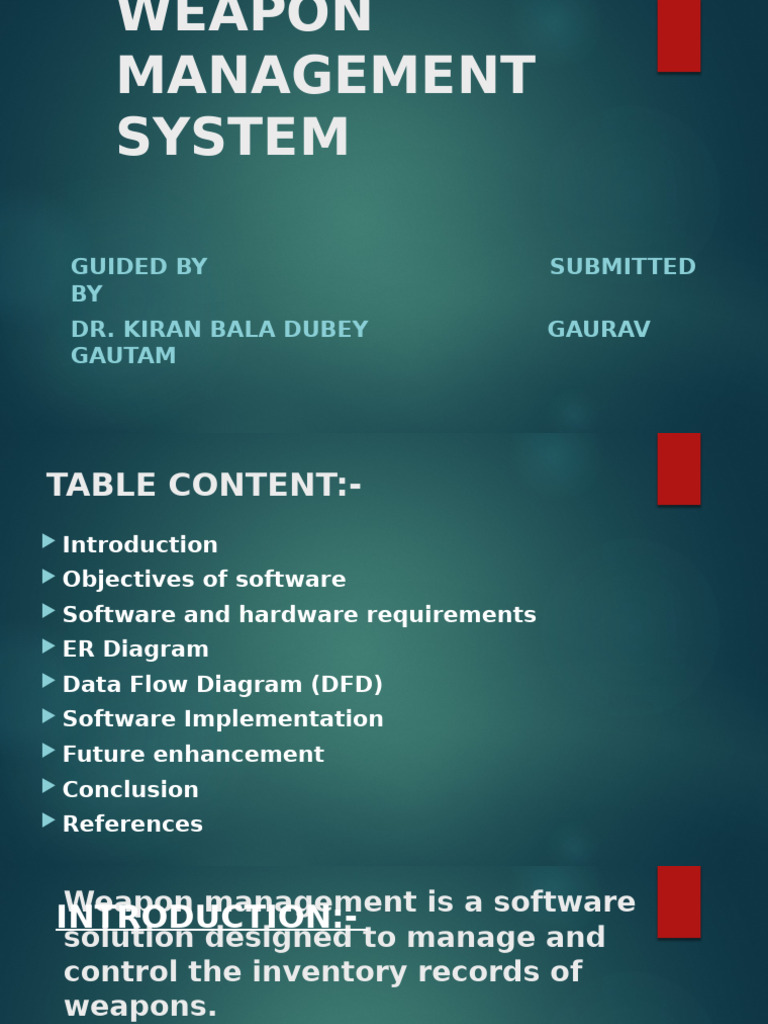 Weapon Management System 1 | PDF | Computing | Computer Architecture