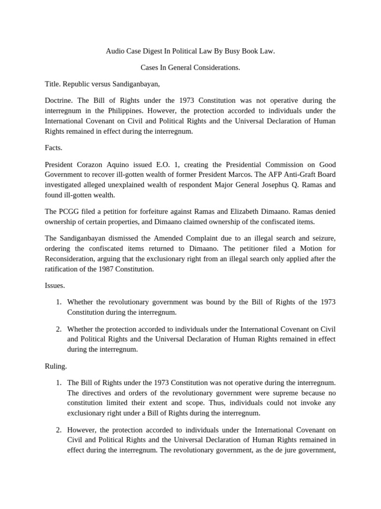 Political Law Case Digest Summary | PDF | Territorial Waters | Constitutional Amendment