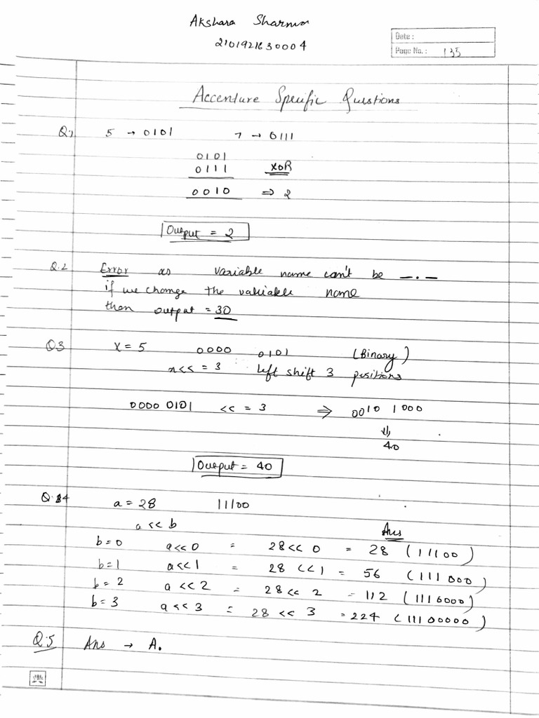 Accenture Pseudo Code Questions | PDF | Accenture