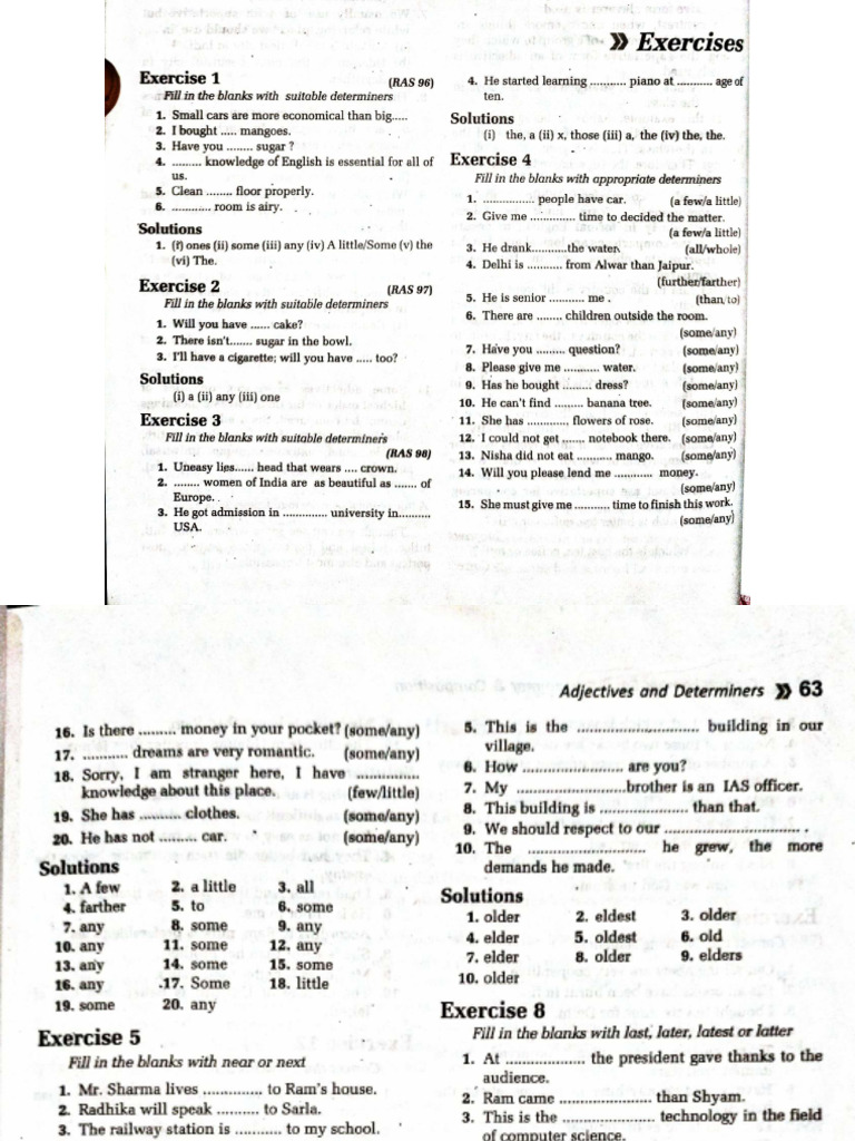 Adjective Work Sheet | PDF