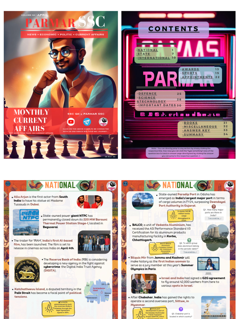 013 April 2024 English Current Affairs CURRENT AFFAIRS MAGAZINE | PDF