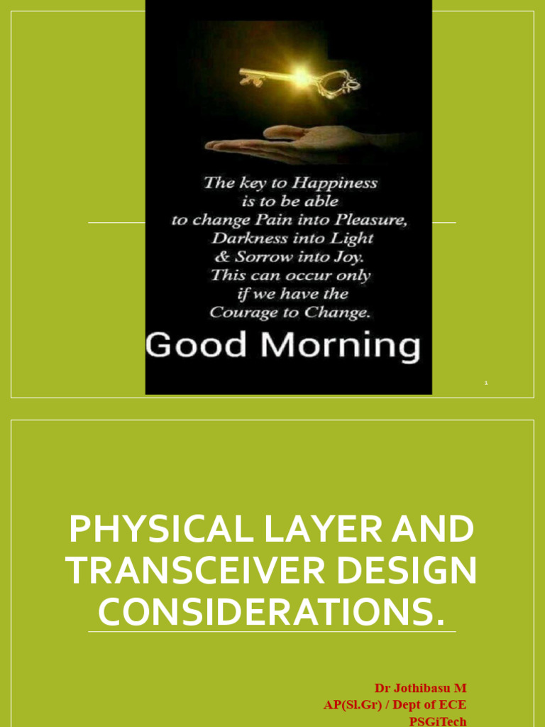 Physical Layer and Transceiver Design Considerations | PDF