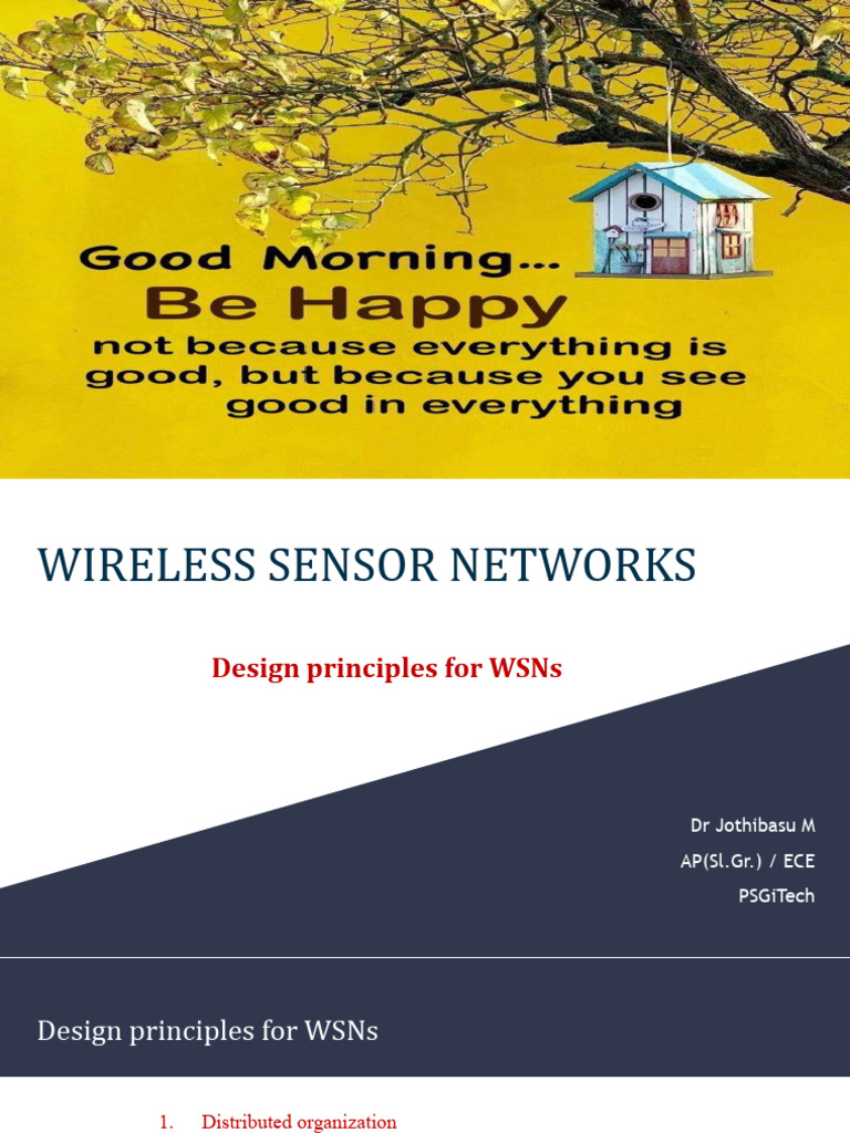 Design Principles of WSN | PDF | Wireless Sensor Network | Computer Network