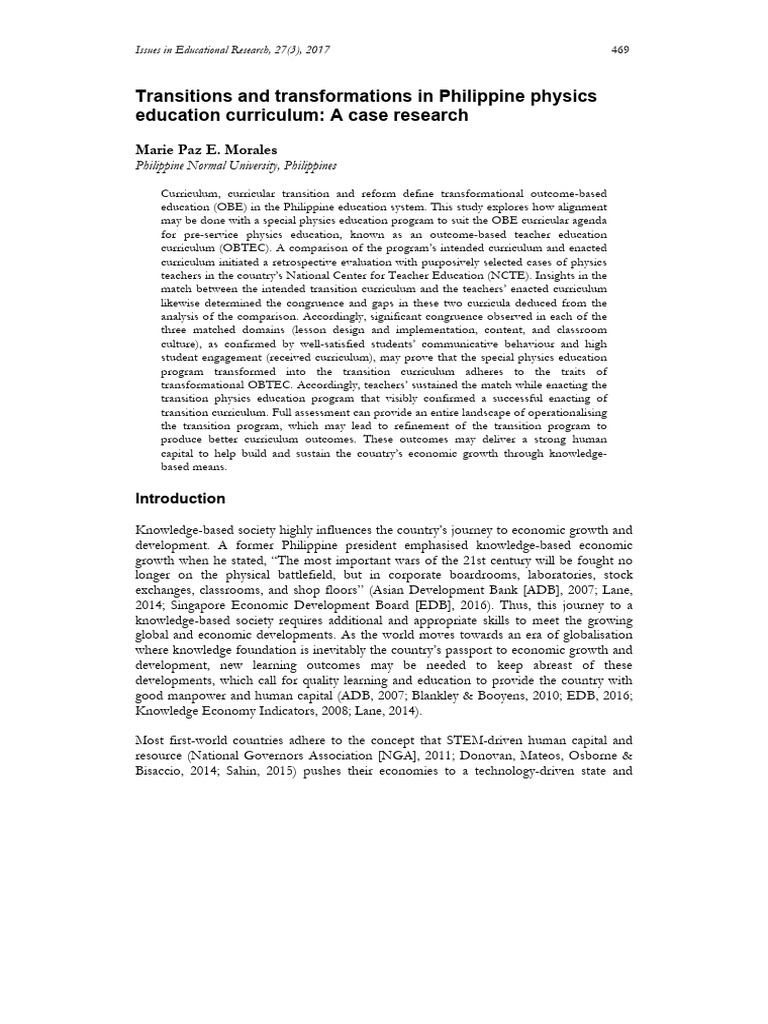 Transitions and Transformations in Philippine Physics | PDF ...