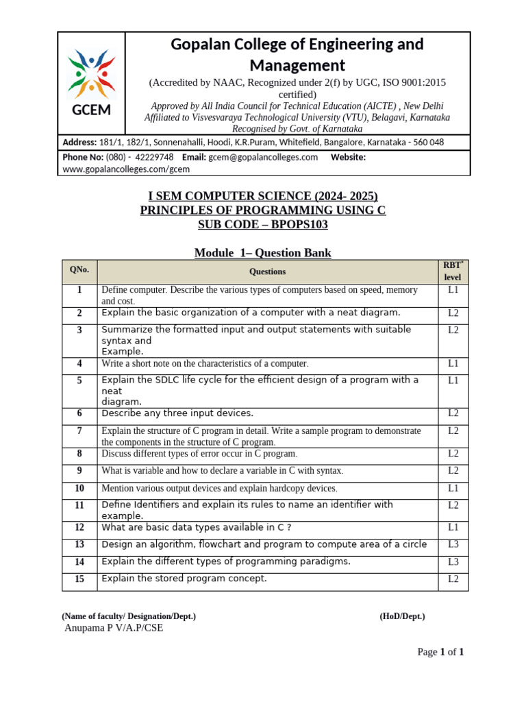 Module1 Questionbank Bpops103 Pdf Computer Programming Computer 3714