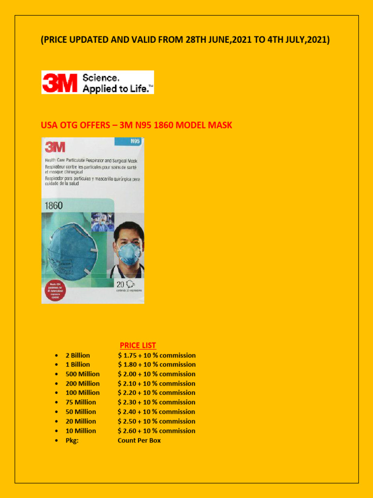 Sop - 3m Masks Otg - 28062102 | PDF