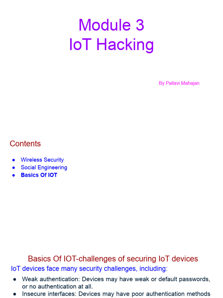 IoT Hacking: Security Challenges & Solutions | PDF | Security | Computer Security