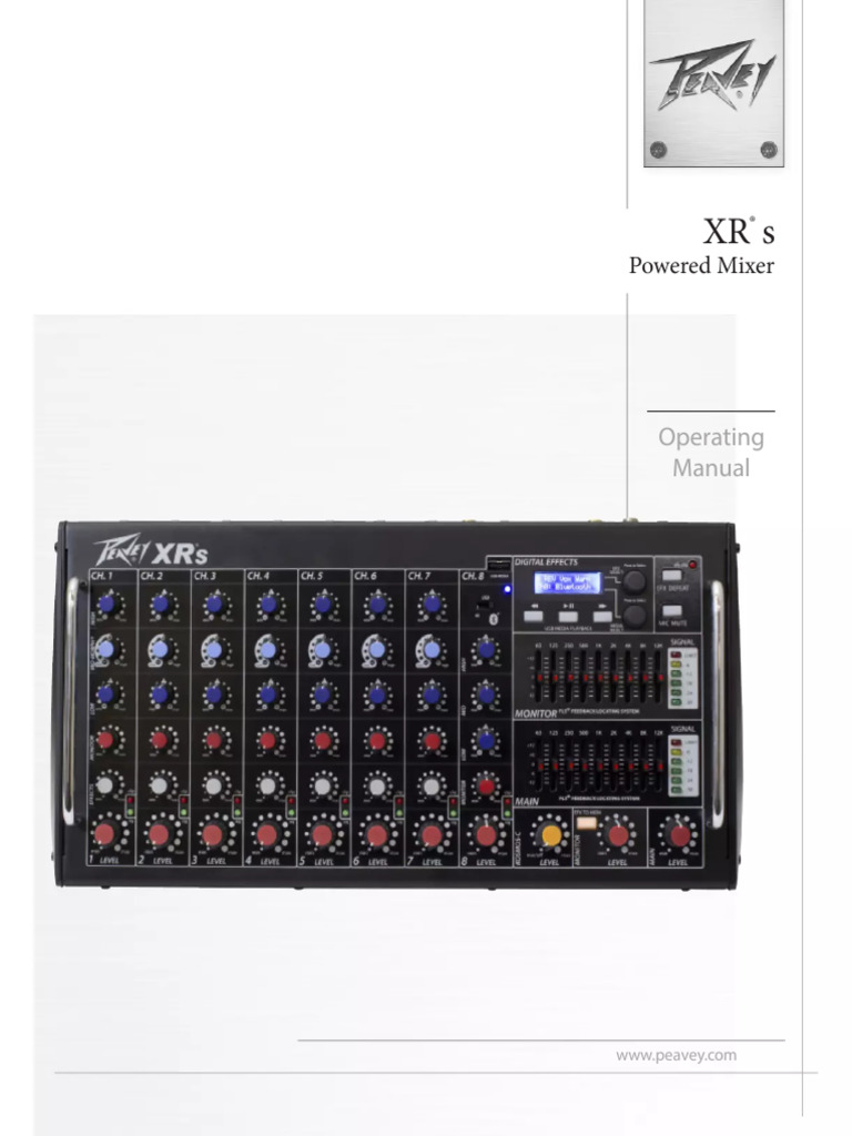 Manual de Usuario Peavey XR S (16 Páginas) | PDF