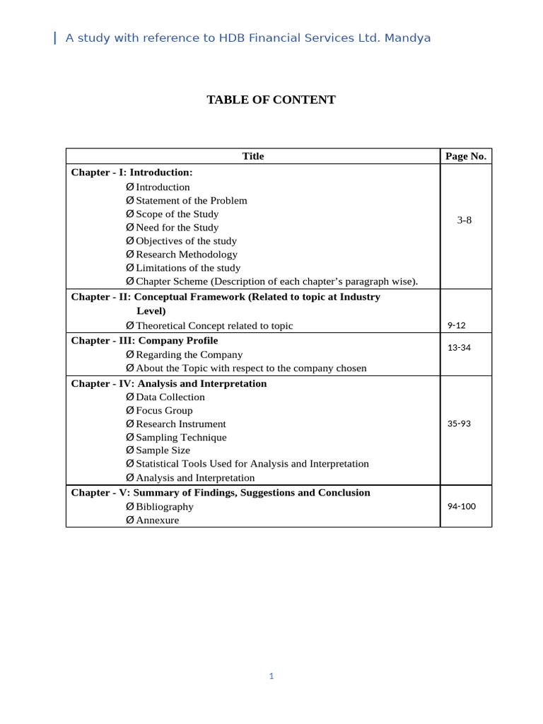 HDB Project | PDF | Methodology | Financial Statement Analysis