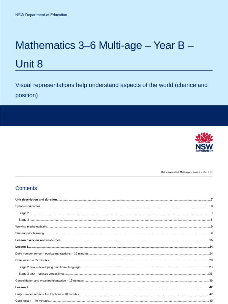 mathematics-3-6-multi-age-year-b-unit-08 | PDF | Cartesian Coordinate ...
