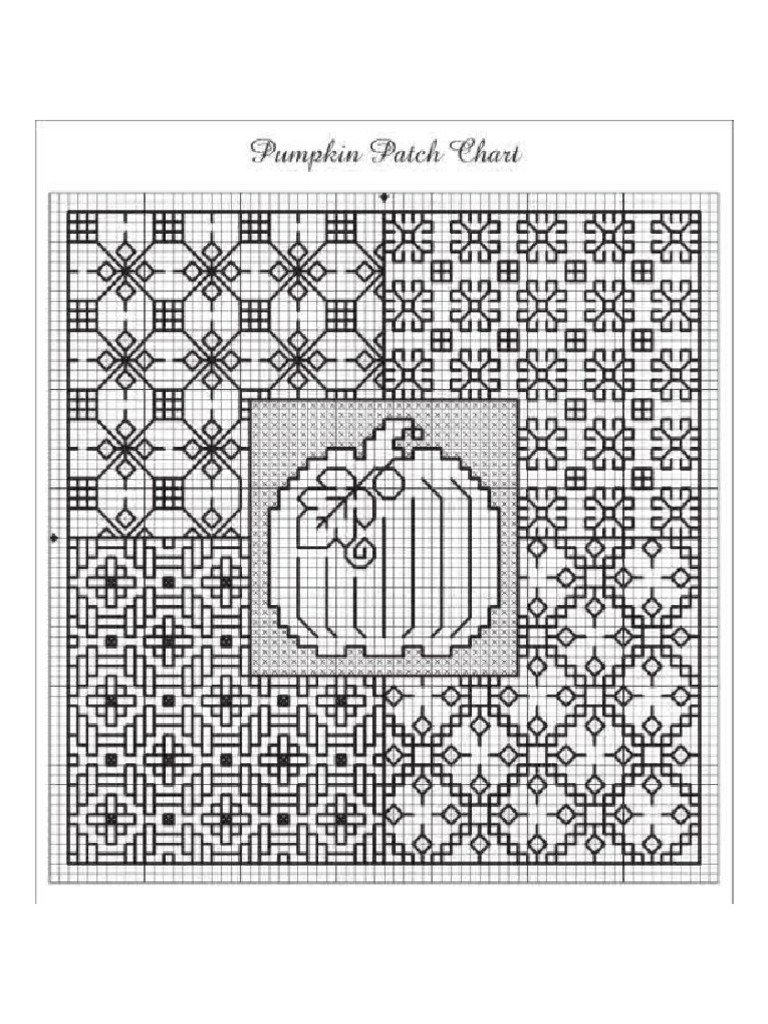 Pumpkin Patch Cross Stitch Pattern | PDF
