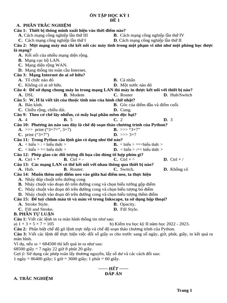 10 ĐỀ KTRA THAM KHẢO HKI KNTT | PDF