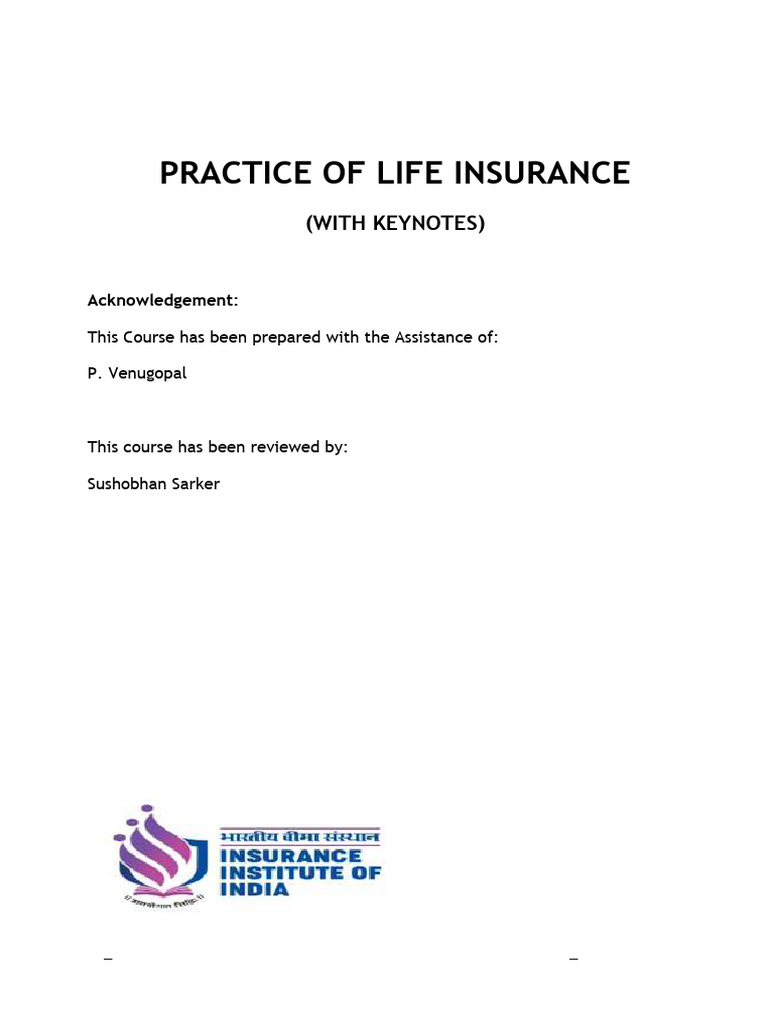 Ic-02 Practice of Life Insurance | PDF | Insurance | Financial Services