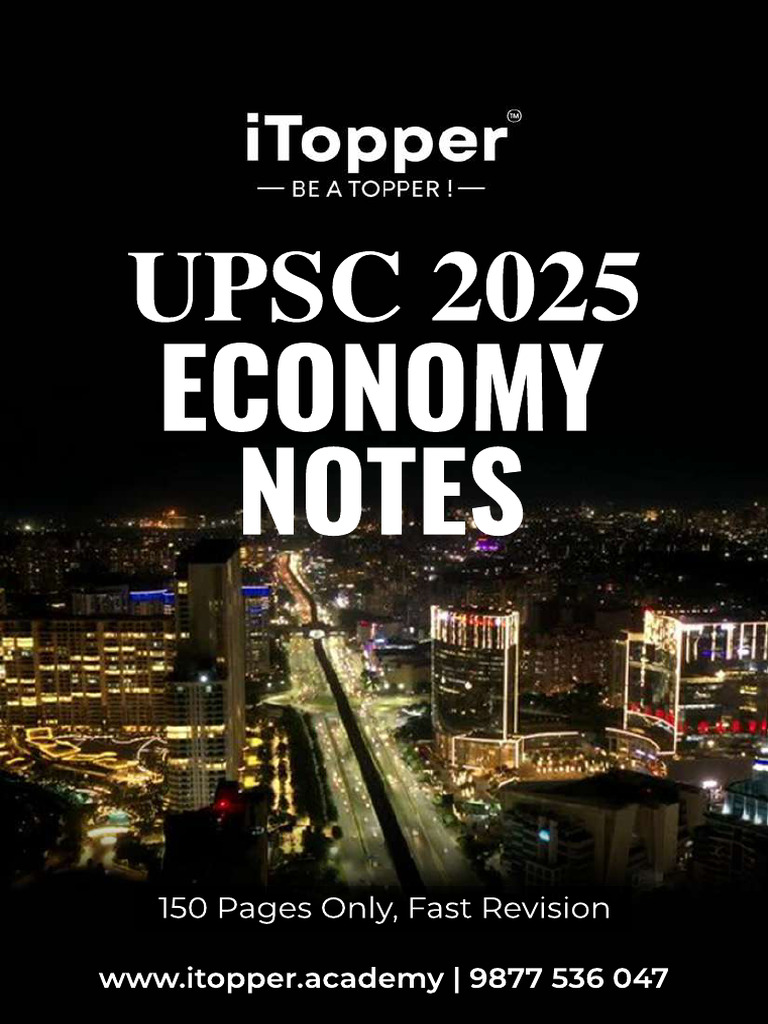 ITopper Economy Short Notes Prelims 2025 | PDF | Gross Domestic Product ...