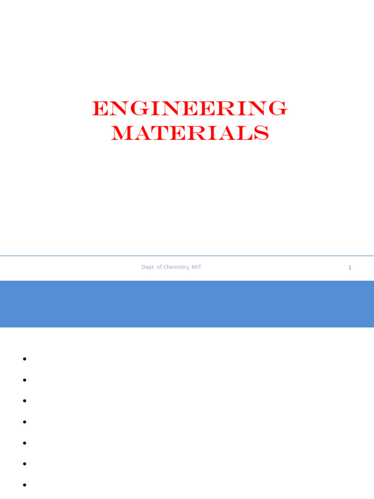 MIT Materials Science Overview | PDF | Polymers | Materials Science