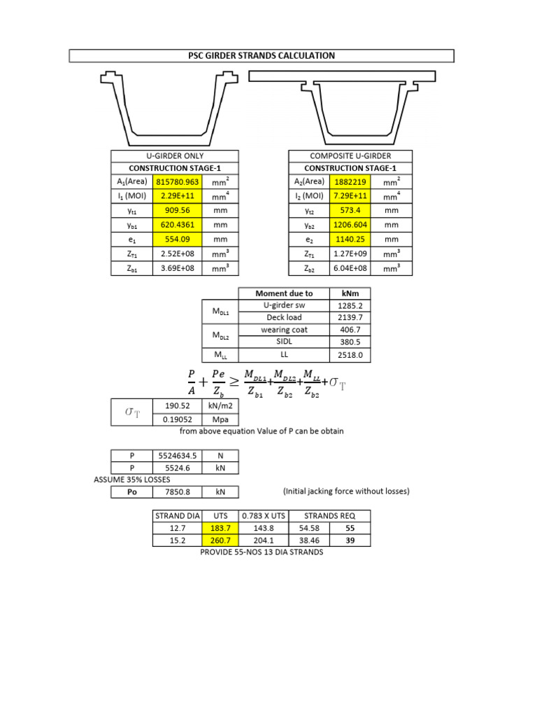 Strand Calculation | PDF