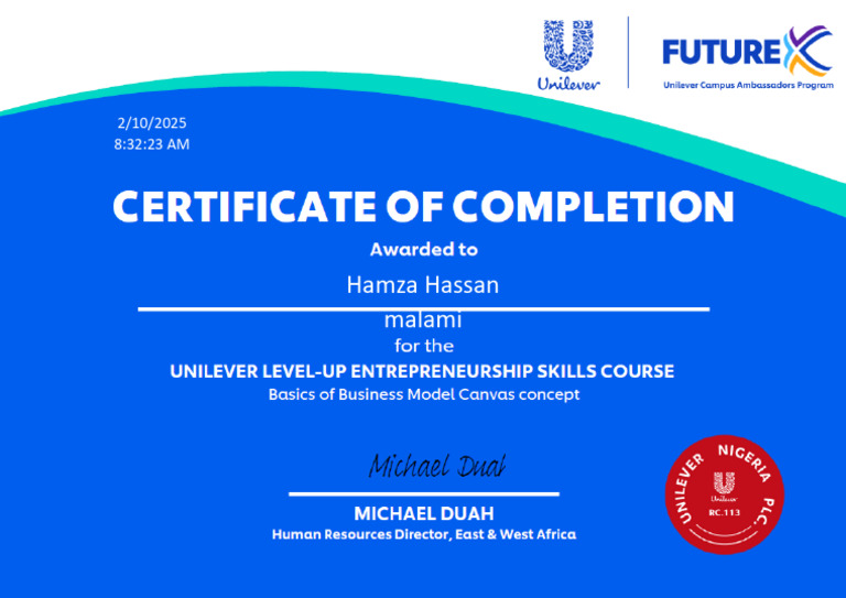 FUCAP LevelUp Certificate of Completion | PDF