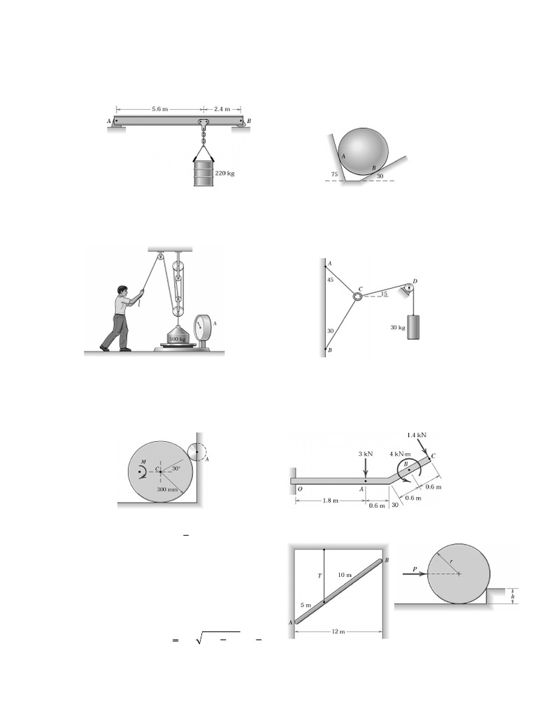 EMech Prob Set II Equlibrium | PDF | Force | Mechanics