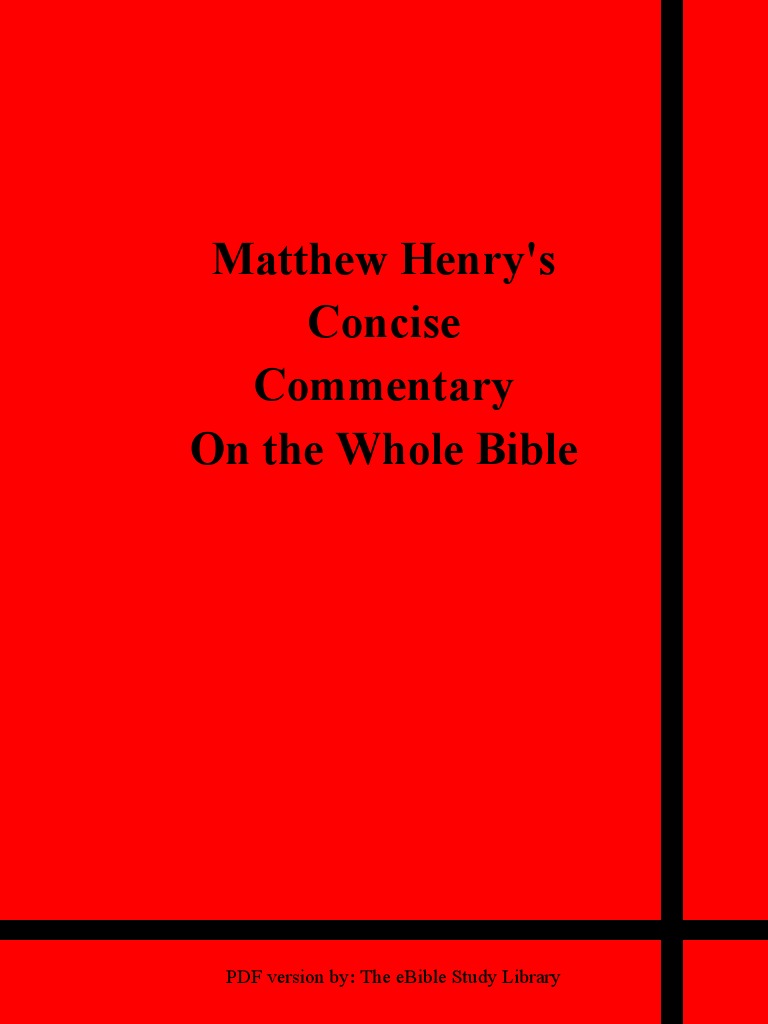 Matthew Henry Concise Commentary | PDF
