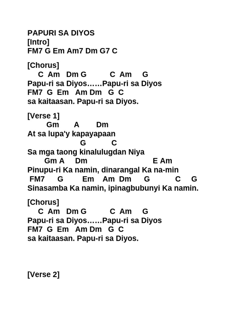 Papuri Sa Diyos | PDF