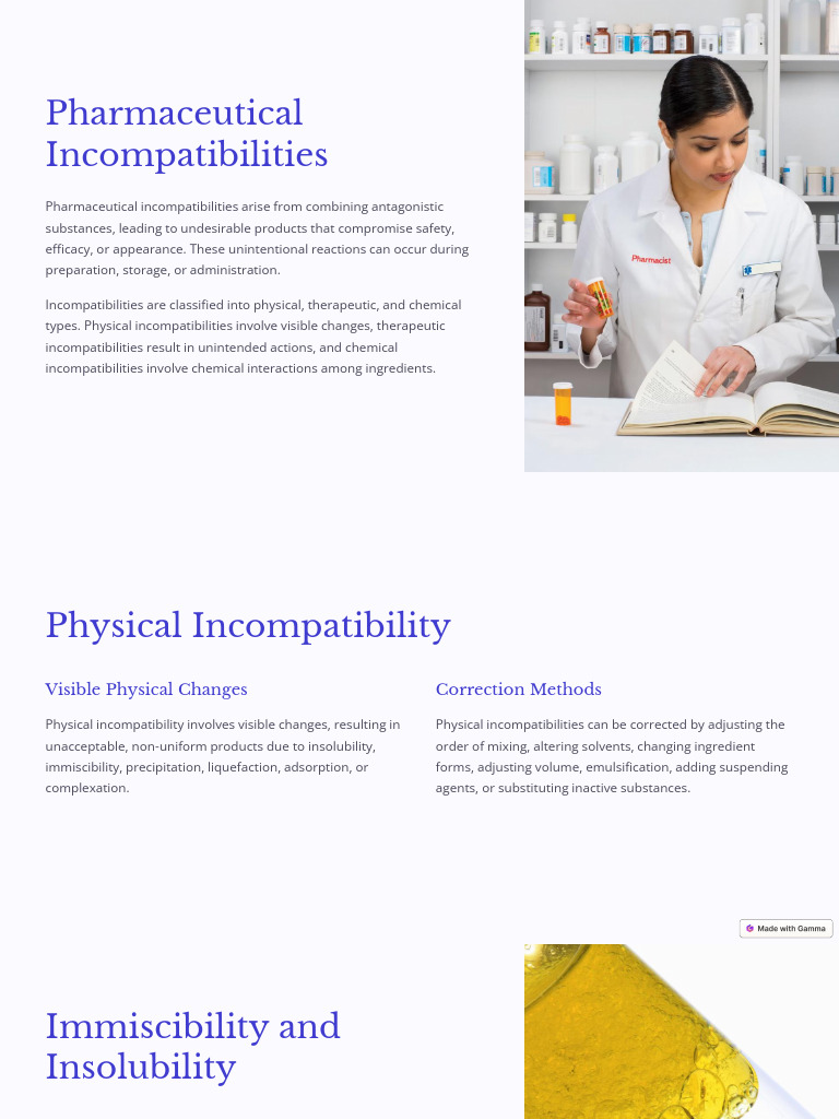 Ceutics Incompatibilities | PDF | Solubility | Chemical Substances