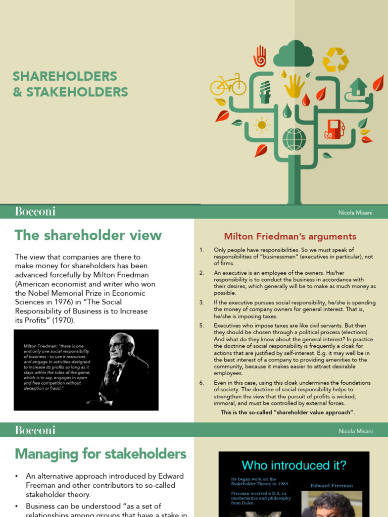 Shareholders and Stakeholders | PDF | Stakeholder (Corporate) | Milton ...