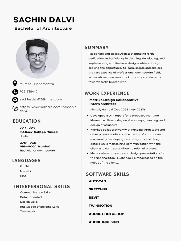 Light Grey Minimalist Resume | PDF