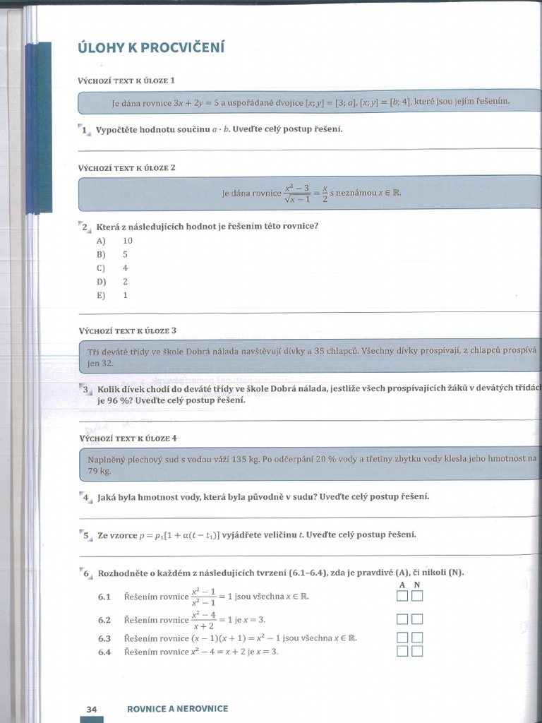 Rovnice A Nerovnice | PDF