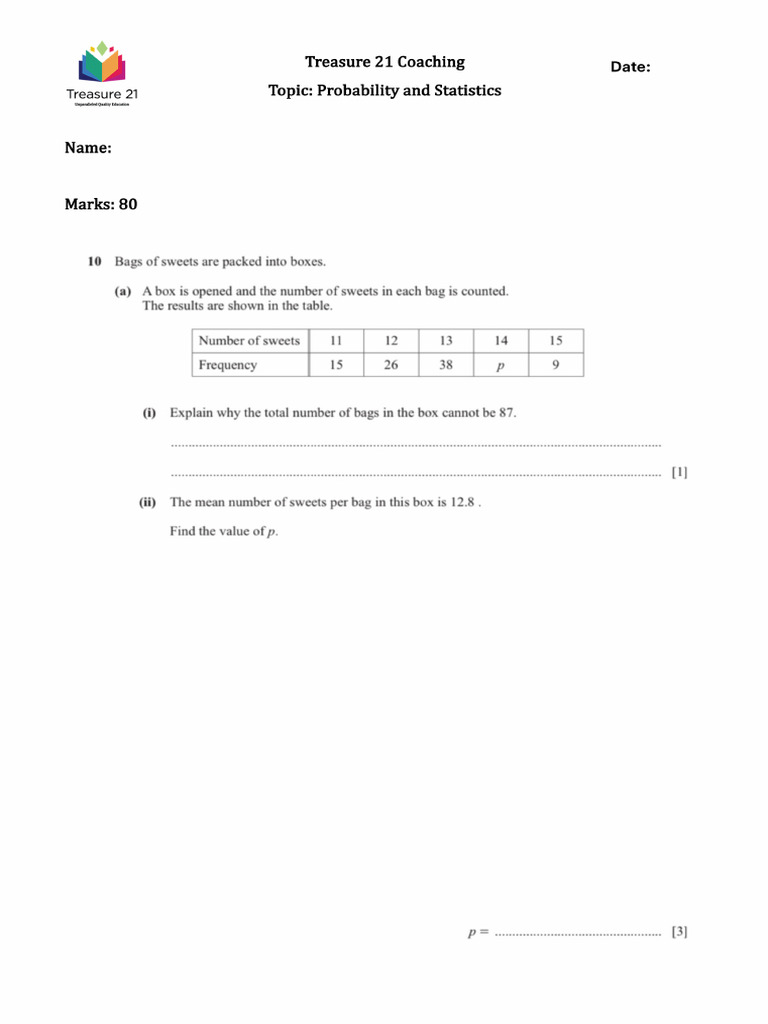Probability and Statistics | PDF