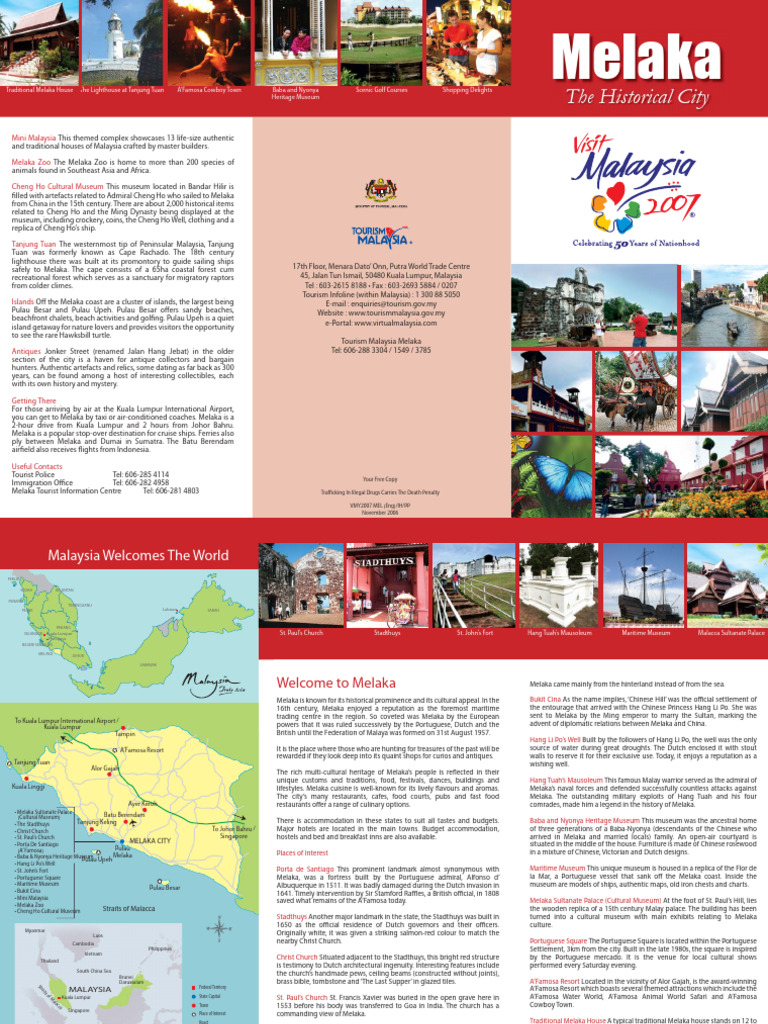 Explore Melaka: A Tourist's Guide | PDF