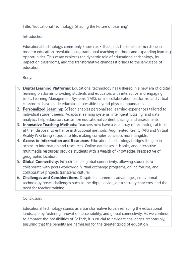 EdTech: Transforming Modern Education | PDF