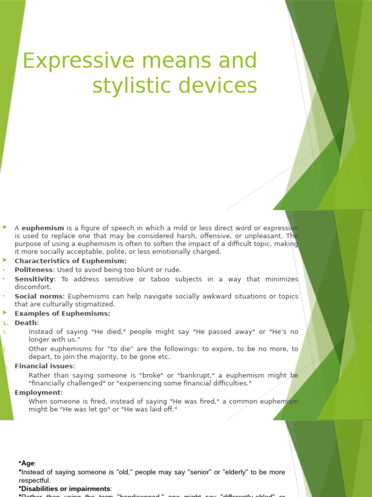 Expressive Means and Stylistic Devices | PDF