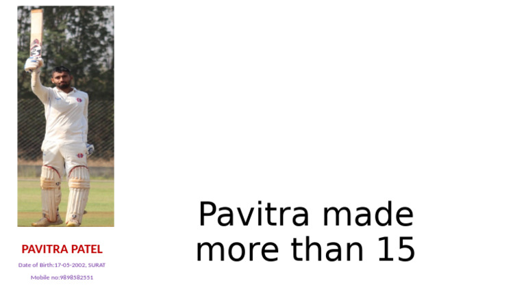 Pavitra Patel's Profile Summary | PDF