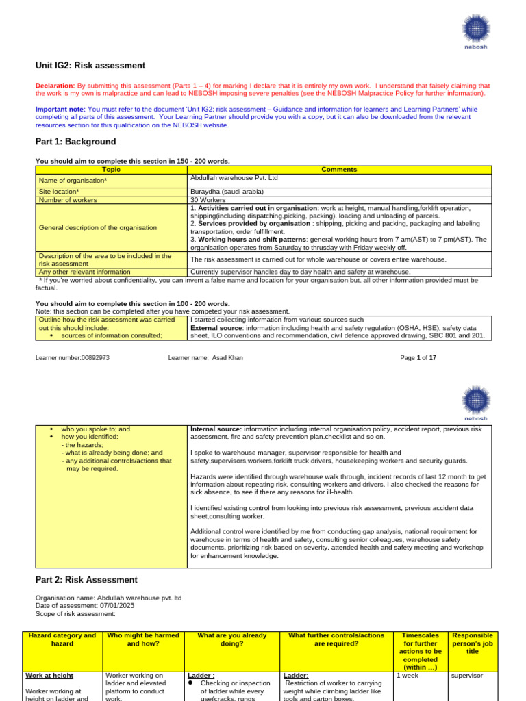 Ig2 Forms Electronic Submission v5.1 | PDF | Occupational Safety And Health | Risk