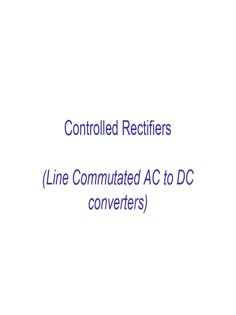 Chapter 2.1 Controlled Rectifiers - Single Phase | PDF | Rectifier | Direct Current