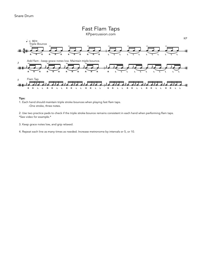 Fast Flam Taps | PDF