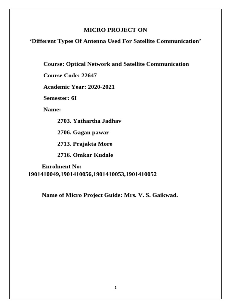 ONS Microproject (Join AICTE Telegram) | PDF | Antenna (Radio) | Radio