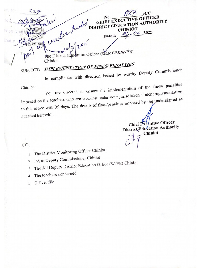 Implementation of Fines_Penalties | PDF