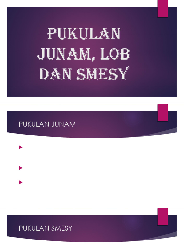 Pukulan Junam, Lob Dan Smesy | PDF