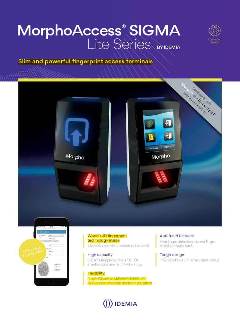 MorphoAccess® SigMA - Compressed | PDF | Smartphone | Safari (Web Browser)