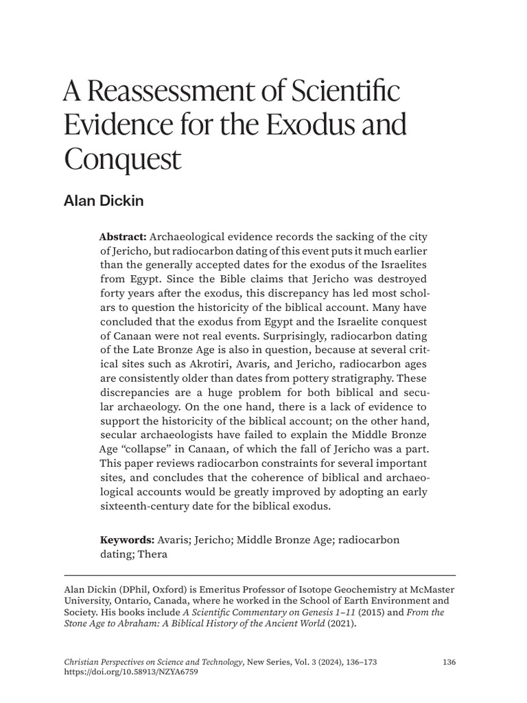 Réévaluation Des Preuves Scientifiques de L'exode Et de La Conquête-En | PDF | Radiocarbon ...