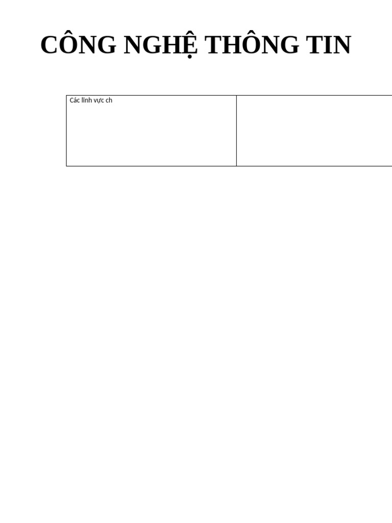 Các Lĩnh V C CH | PDF