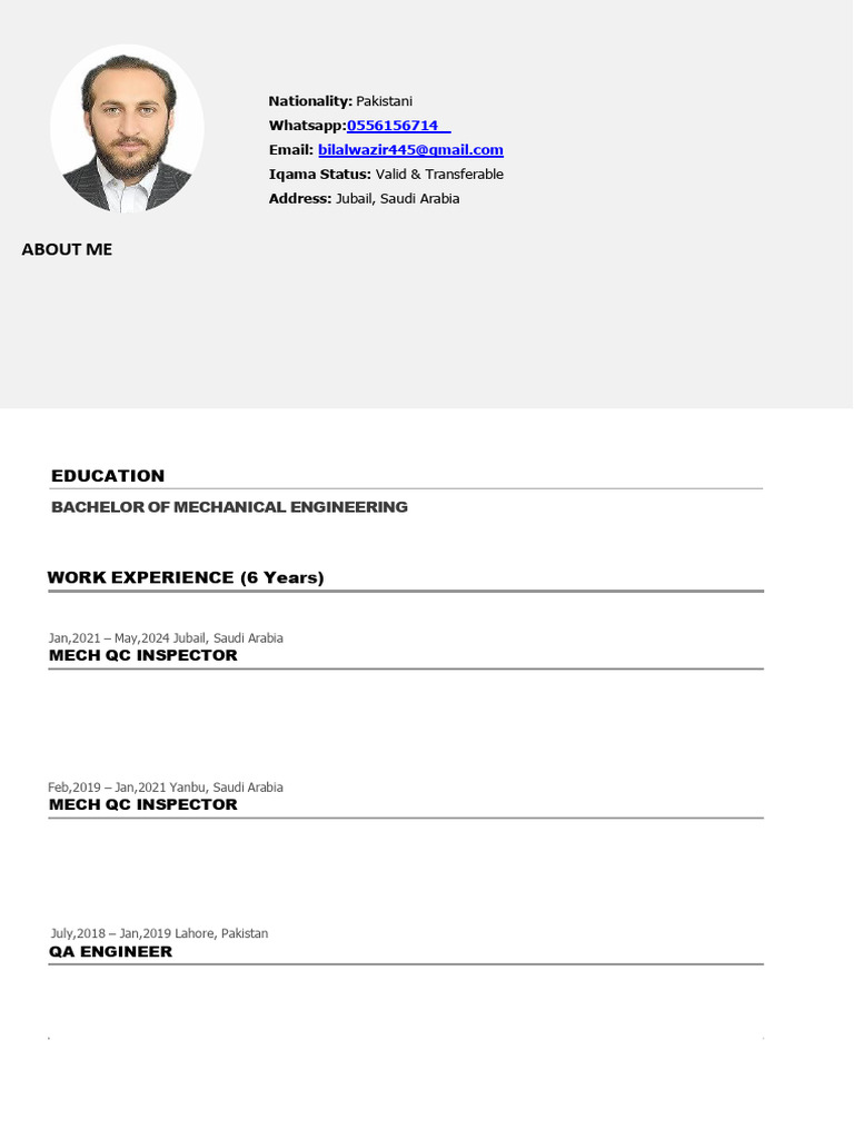 hazrat bilal QC CV-4 | PDF