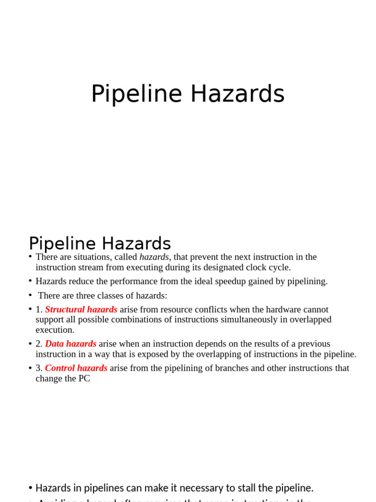 Understanding Pipeline Hazards | PDF | Computer Programming ...
